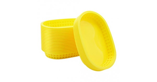 Yellow Fast Food Serving Baskets